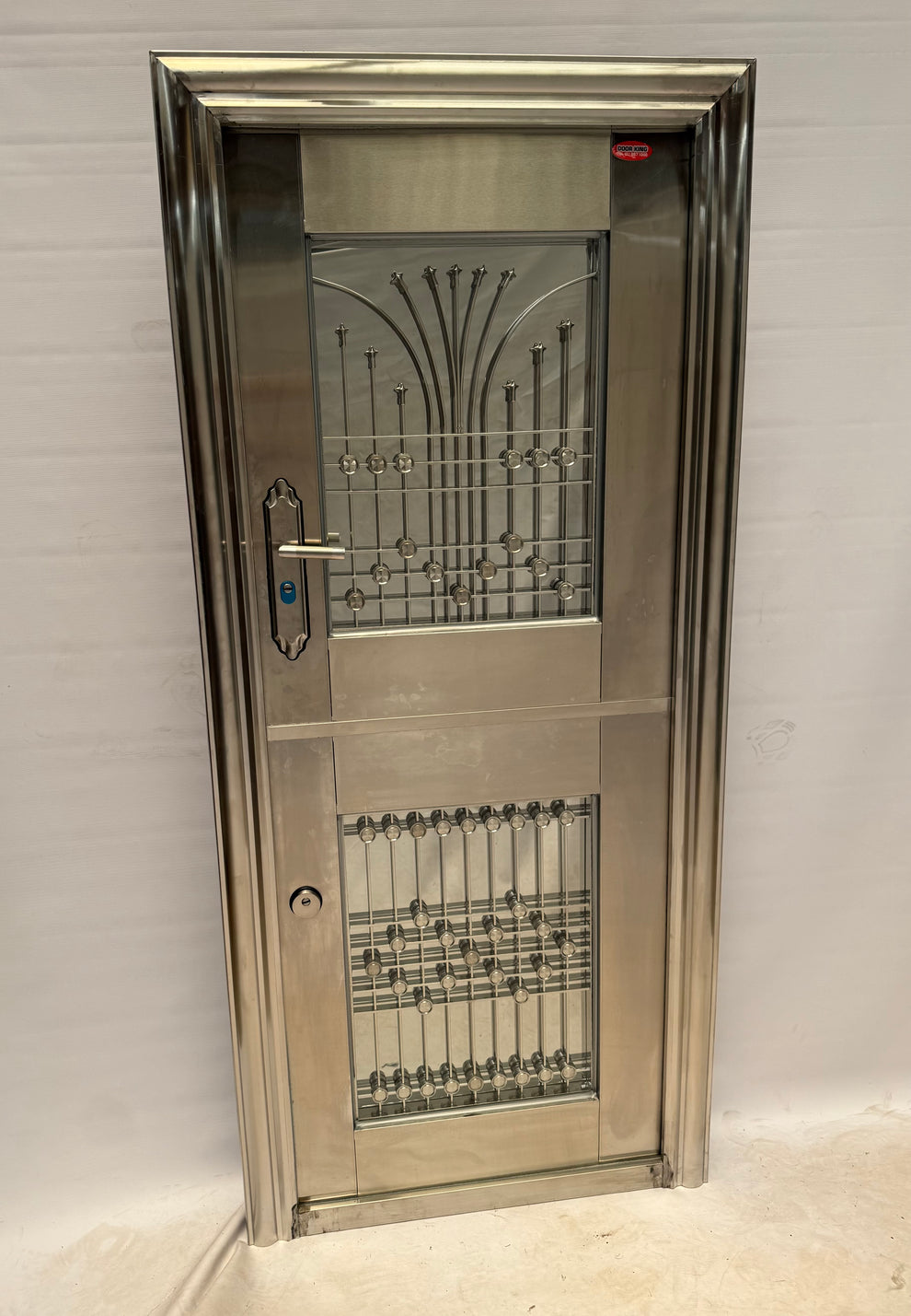 A016 Silver Steel stable Security Door - Toughened Glass |Door King SA ...