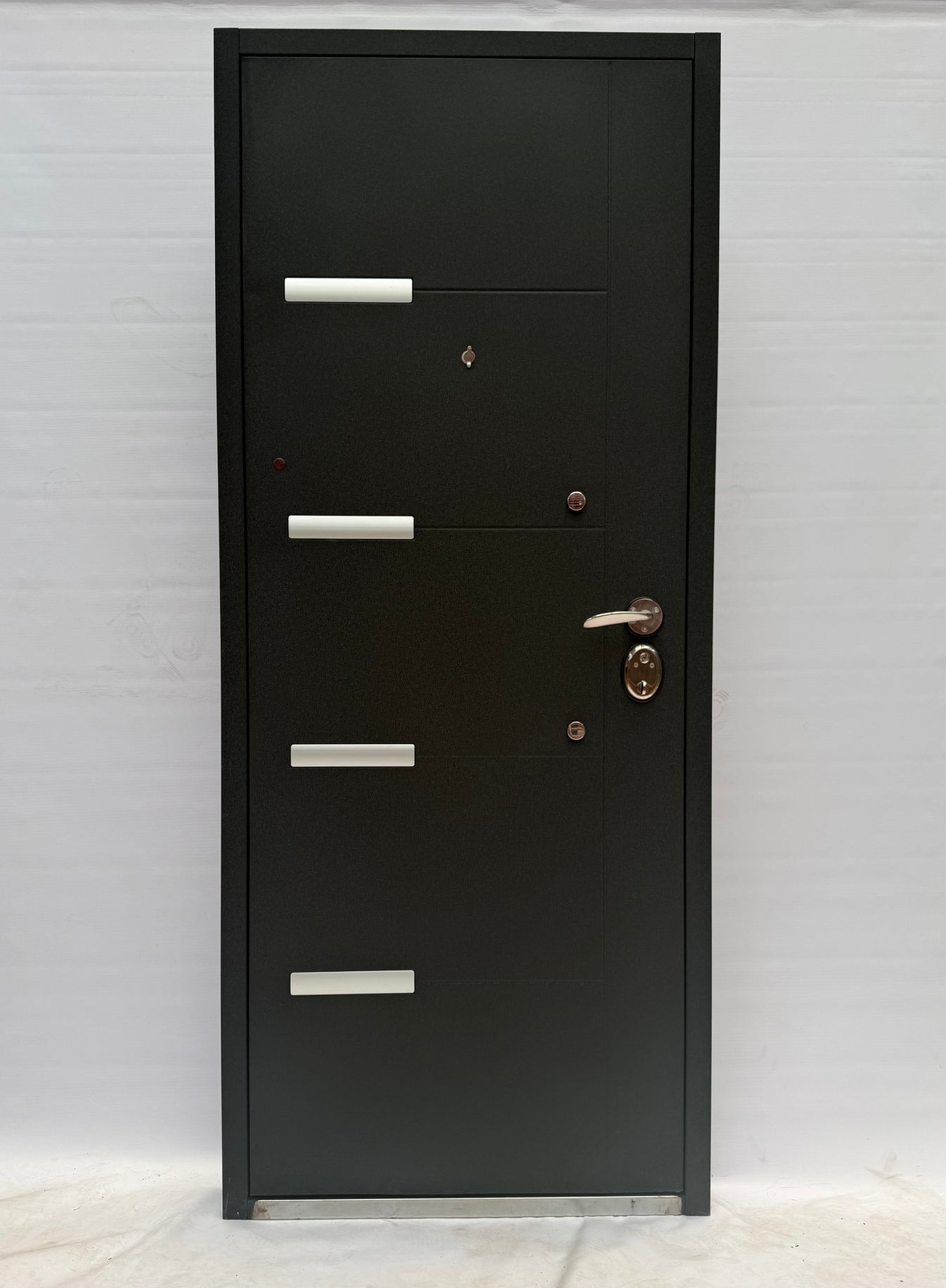 Black Crack Steel Security Door-Multi Lock | Frame, Handle & Lock Incl ...