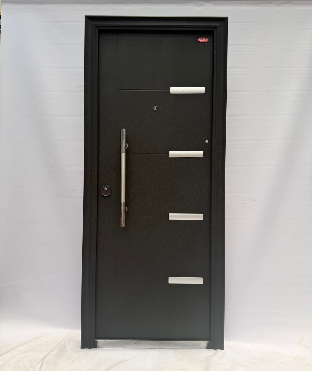 Black Crack Steel Security Door-Multi Lock | Frame, Handle & Lock Incl ...